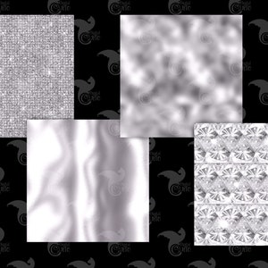 Shimmering Silver Digital Paper, Seamless Silver Textures With Shimmer ...
