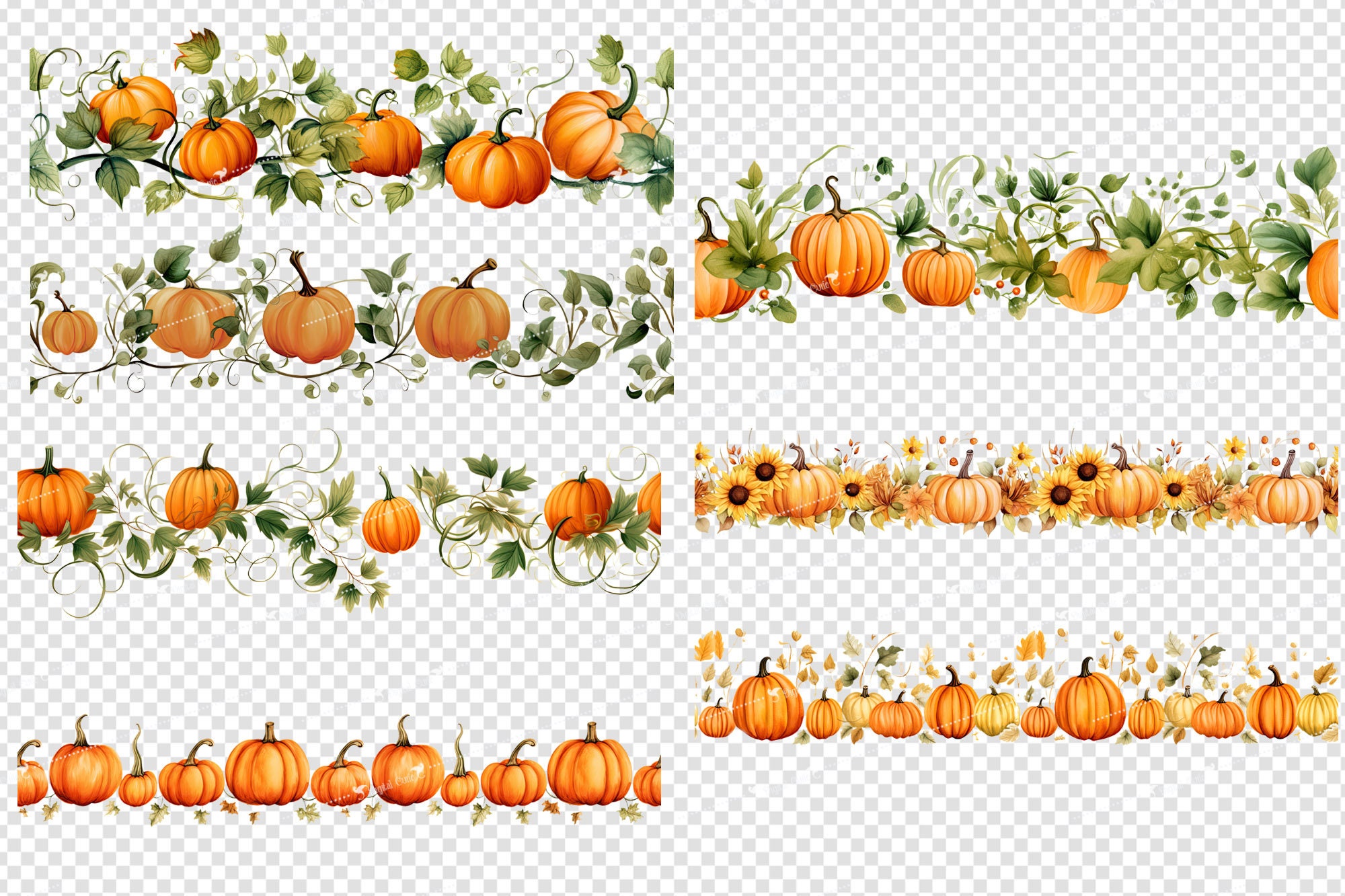 Pumpkin Border Clip Art