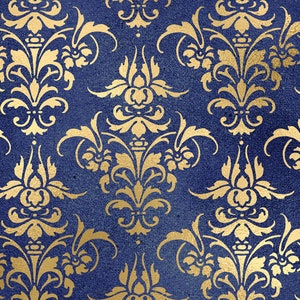 Heraldic Blue and Gold Digital Paper, Seamless Patterns, Medieval ...