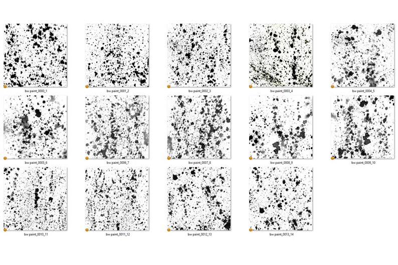 Black and White Paint Splatters Digital Paper (12x12in JPEG) - Etsy