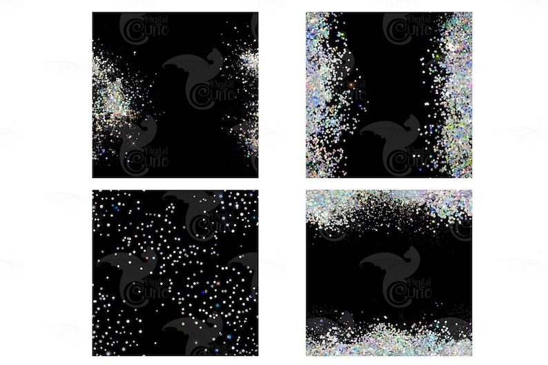 Black Holographic Glitter Digital Paper Seamless Backgrounds - Etsy