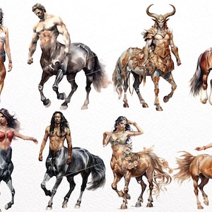Watercolor Centaur Clipart - Fantasy Watercolor Centaurs PNG Format ...