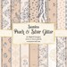Peach and Silver Glitter Digital Paper, Seamless Royal Baby Shower ...