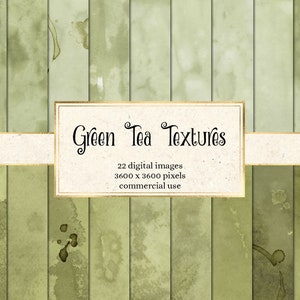 Green Tea Stain Textures - Digital Paper for Instant Download ...