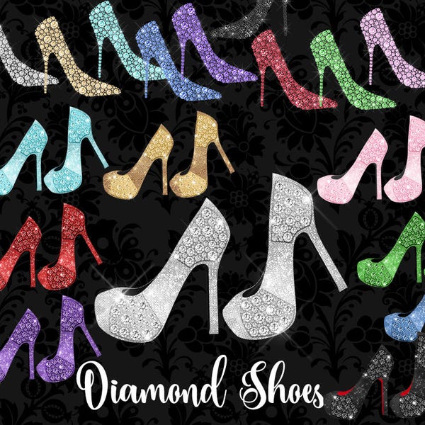 Diamond Shoes - Etsy