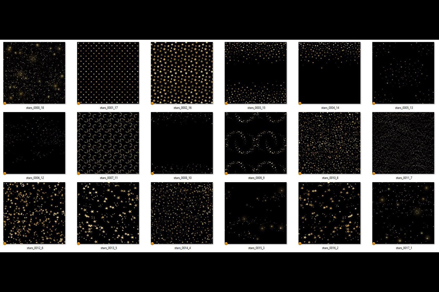 Black and Gold Star Digital Paper Seamless Stars Whimsical - Etsy