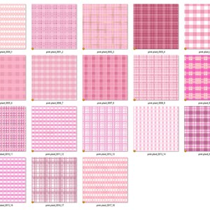 Pink Plaid Digital Paper, Seamless Patterns for Instant Download ...