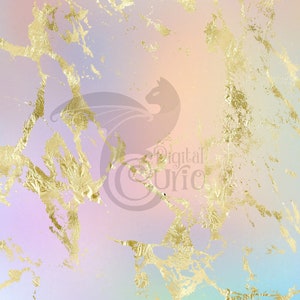 Gold Rainbow Marble Digital Paper – Seamless Foil Backgrounds ...