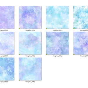 Light Blue Galaxy Digital Paper - Seamless Watercolor Textures With ...