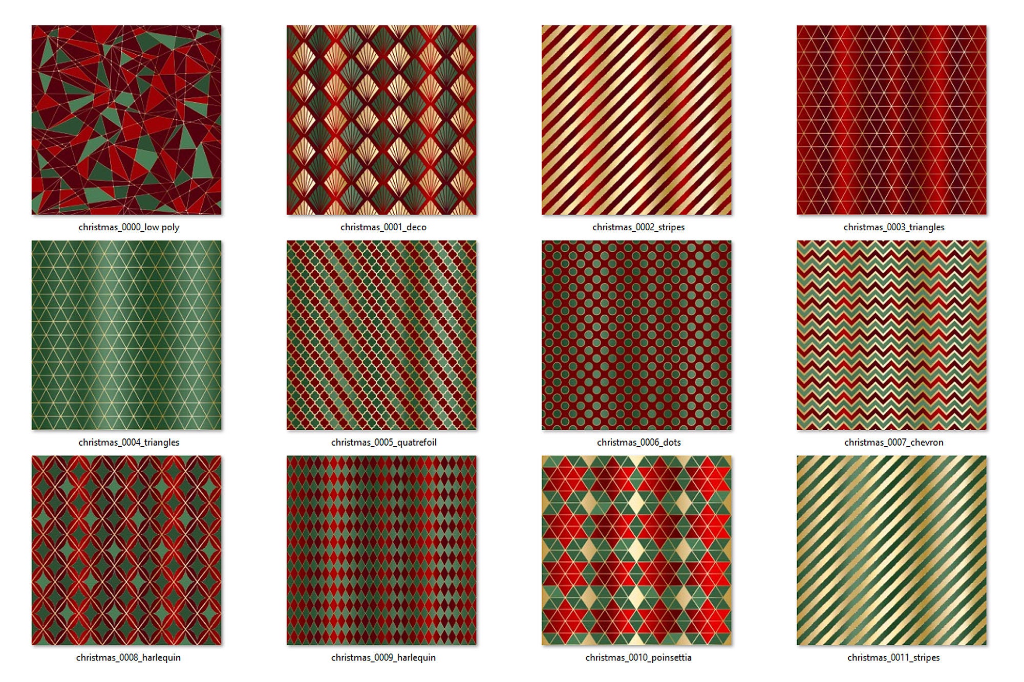 Geometric Christmas Digital Paper Seamless Holiday Patterns - Etsy