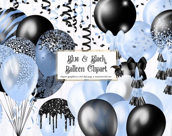 Colorful Glitter Balloons Clipart - Digital Clip Art Graphics PNG for ...