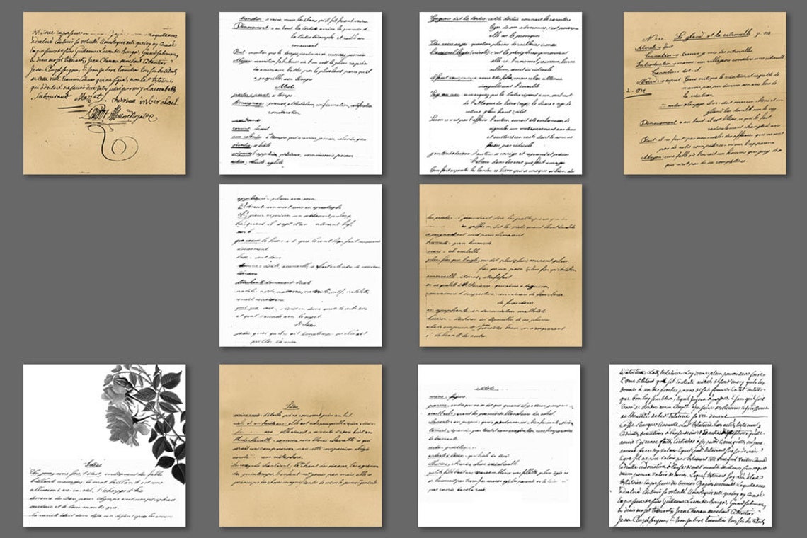 Old Handwriting Digital Paper Vintage Paper Textures Antique - Etsy