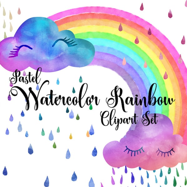 Raindrops Clipart - Etsy