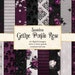 Gothic Purple Rose Digital Paper, Seamless Lace Patterns (digital ...