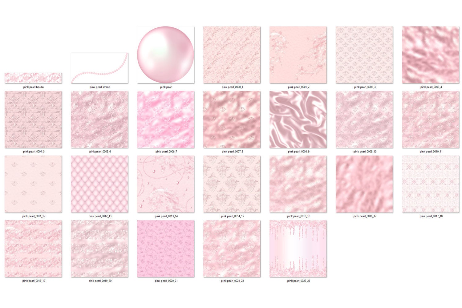 Pink Pearl Digital Paper, Seamless Silk & Foil Textures (digital ...