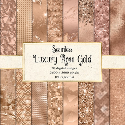 Rose Gold Digital Paper Rose Gold Foil Backgrounds Metallic - Etsy