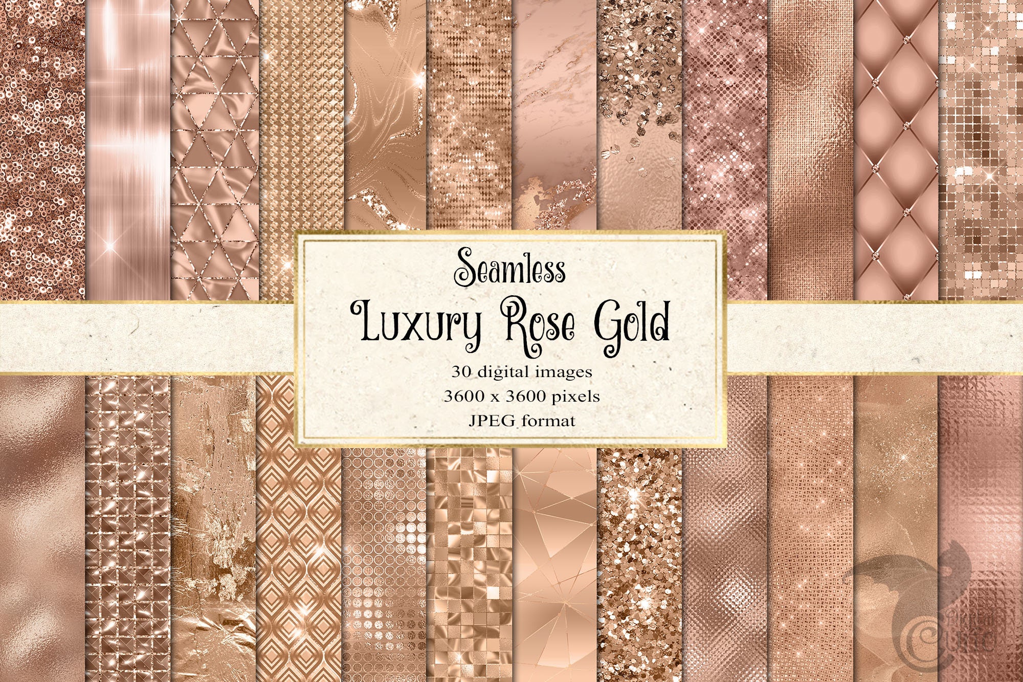 Luxury Rose Gold Digital Paper Seamless Rose Gold Scrapbook - Etsy ...