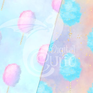 Cotton Candy Sparkle Digital Paper - Seamless Rainbow Pastel Textures ...