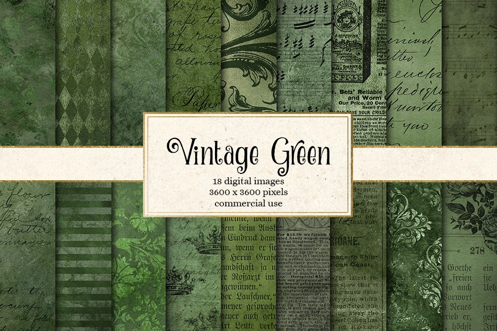 Green Scrapbooking Paper