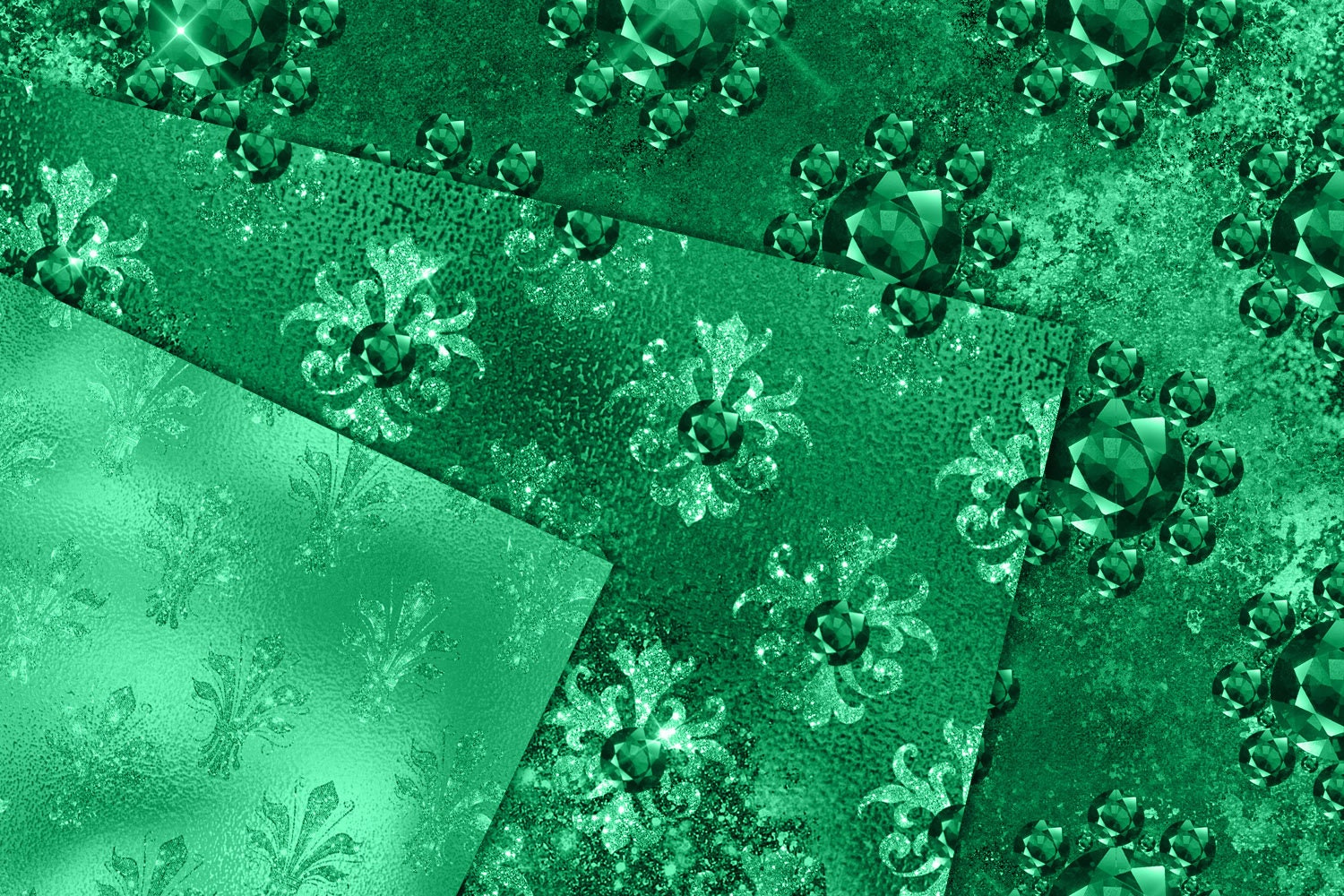 Emerald Green Glitter Digital Paper, Glam Diamond Textures (JPG) - Etsy