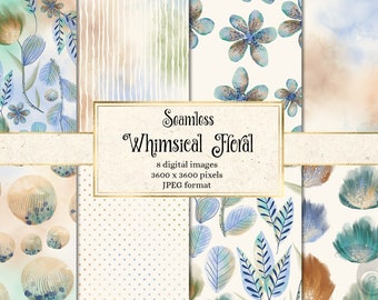Watercolor Floral Digital Paper - SEAMLESS - Etsy