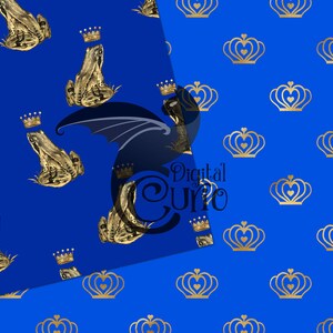 Royal Blue and Gold Princess Digital Paper, patrones de princesas de ...