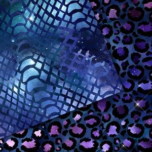 Galaxy Animal Print Digital Paper, Watercolor Safari Patterns (digital ...