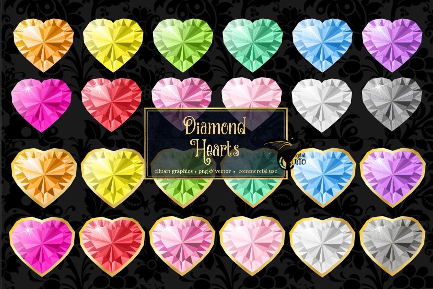 Rainbow Heart Diamonds