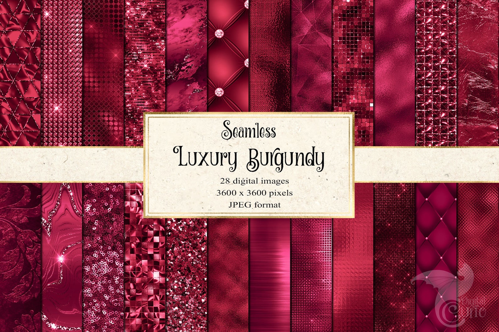 Luxury Burgundy Textures Digital Paper Seamless Metallic - Etsy