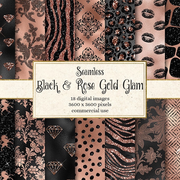 Rose Gold and Black - Etsy