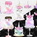 Unicorn Cakes Clipart, Magical Rainbow Pastel and Gold Foil Floral ...