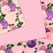 Peach Pink and Lavender Floral Digital Paper - Seamless Patterns ...