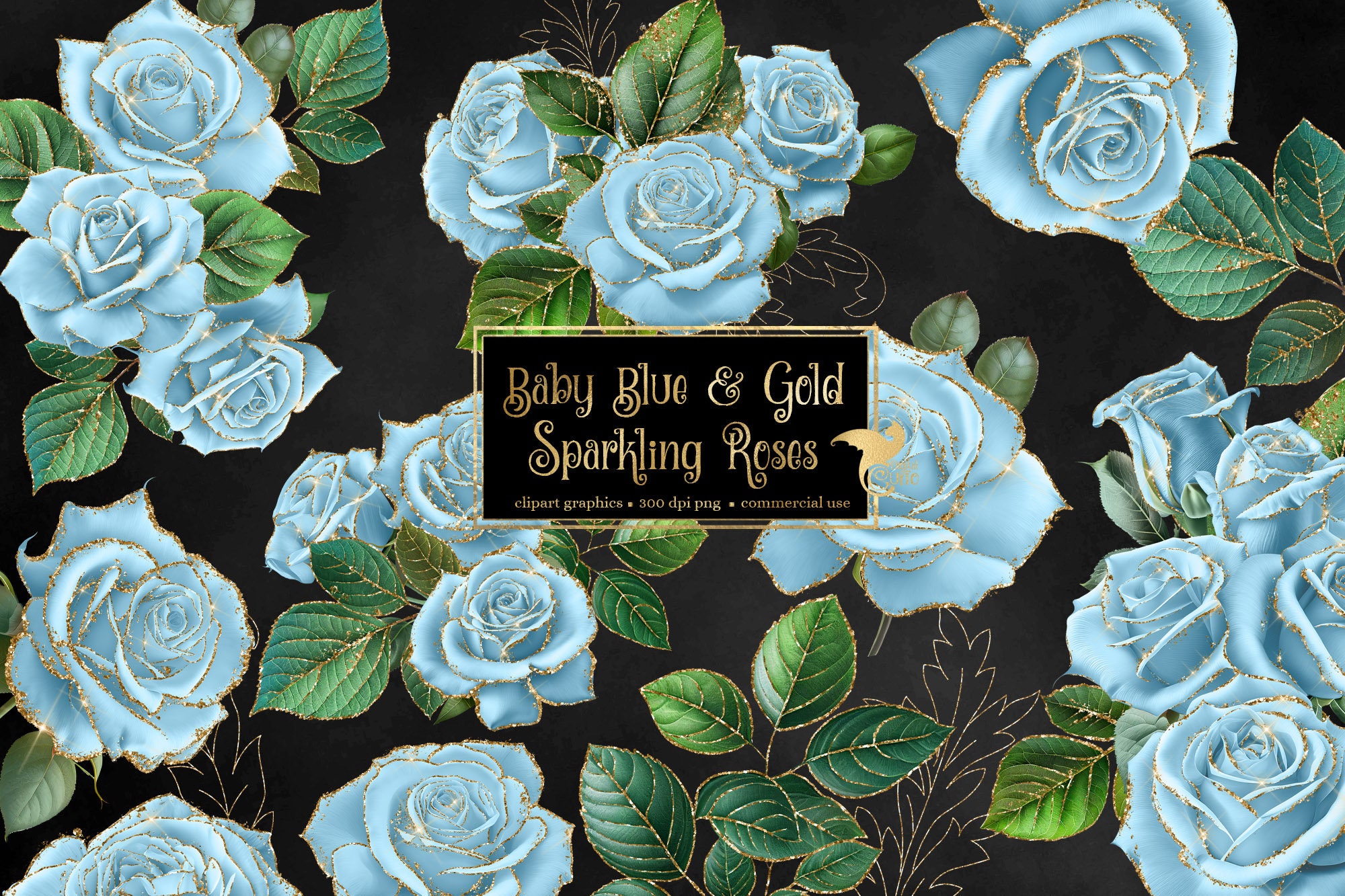 Blue Rose Clip Art