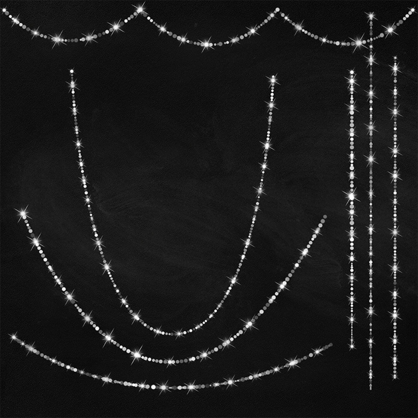 Sparkling Bokeh String Lights Clipart – PNG Fairy Lights Overlay ...