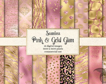 Pink Gold Glitter | Etsy