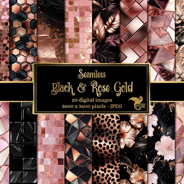 Rose Gold and Black - Etsy