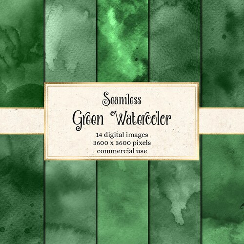 Teal Watercolor Digital Paper Seamless Watercolor Textures - Etsy