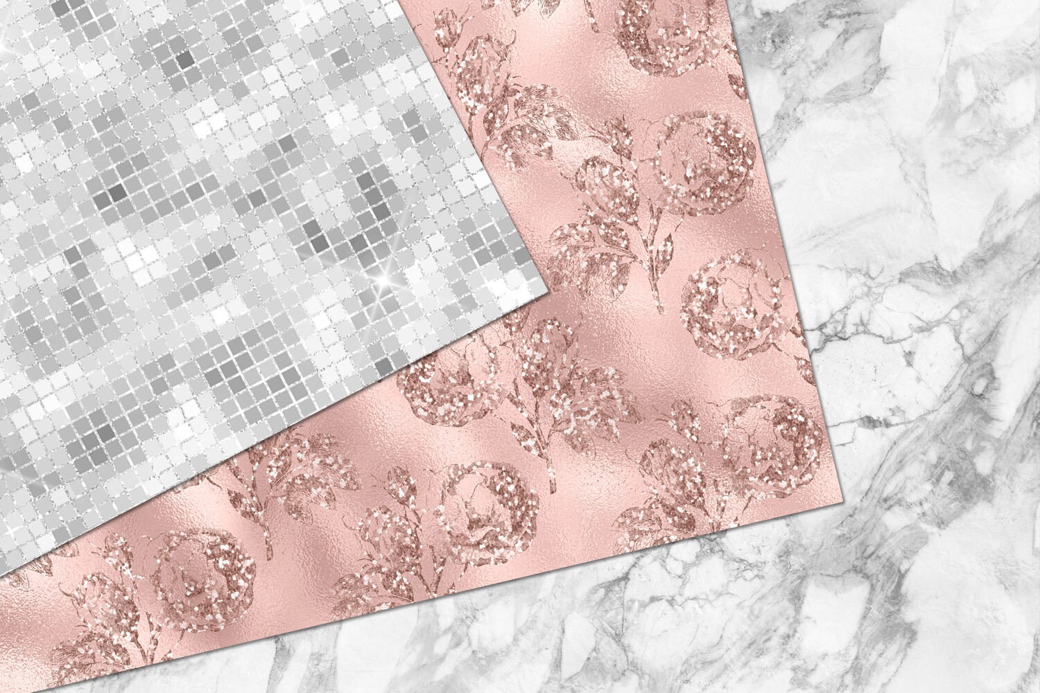 Glitzy Blush Digital Paper Seamless Blush Pink Patterns and - Etsy