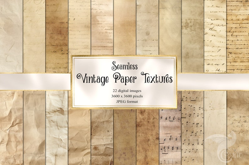 Seamless Vintage Paper Textures Antique Distressed Paper - Etsy