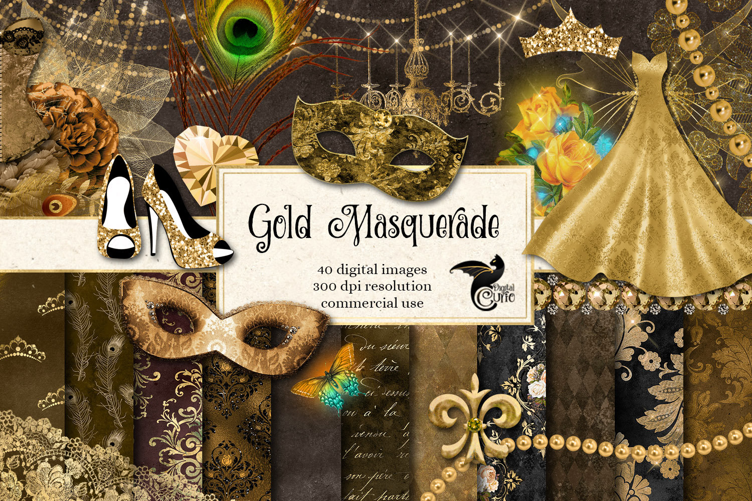 Masquerade Border Clip Art