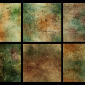 Distressed Green and Brown Textures, Rustic Digital Paper (seamless ...