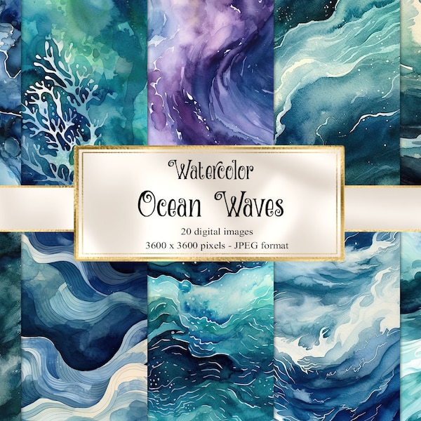 Watercolor Ocean - Etsy