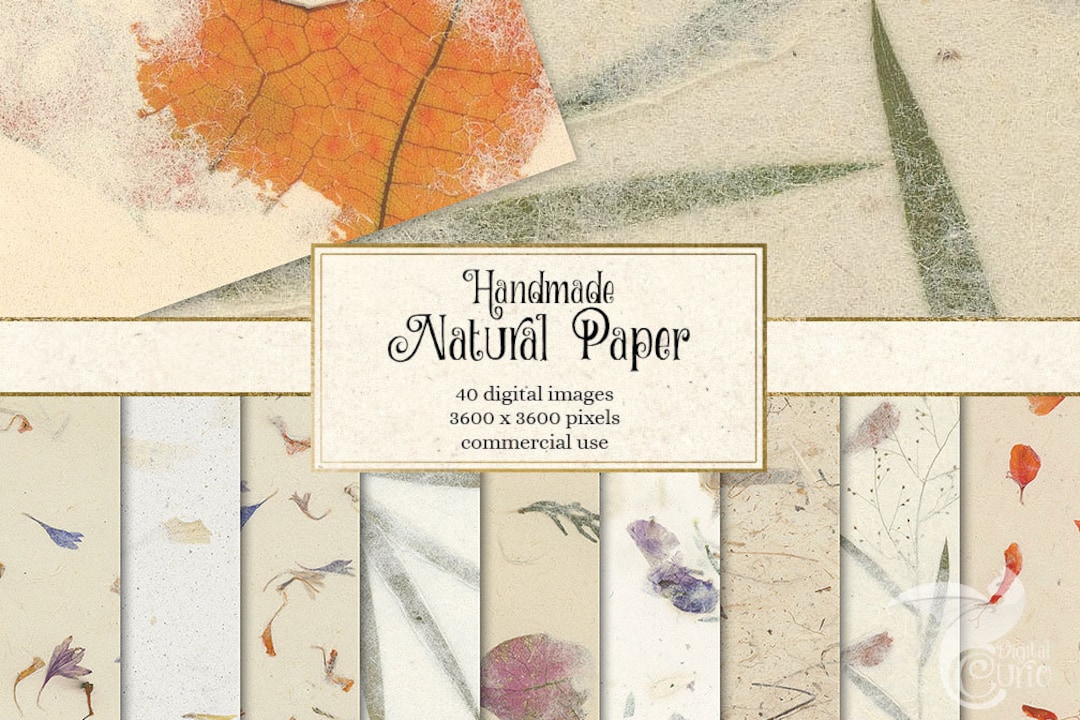 Digital Handmade Natural Paper Textures, Digital Paper, Mulberry ...