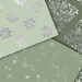 Sage and Silver Digital Paper, Green Seamless Silver Foil Patterns ...