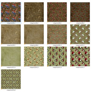 Vintage Birds Digital Paper, Seamless Antique Bird Printable Scrapbook ...