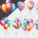 Watercolor Rainbow Balloons Clipart, PNG Clip Art Graphics Instant ...