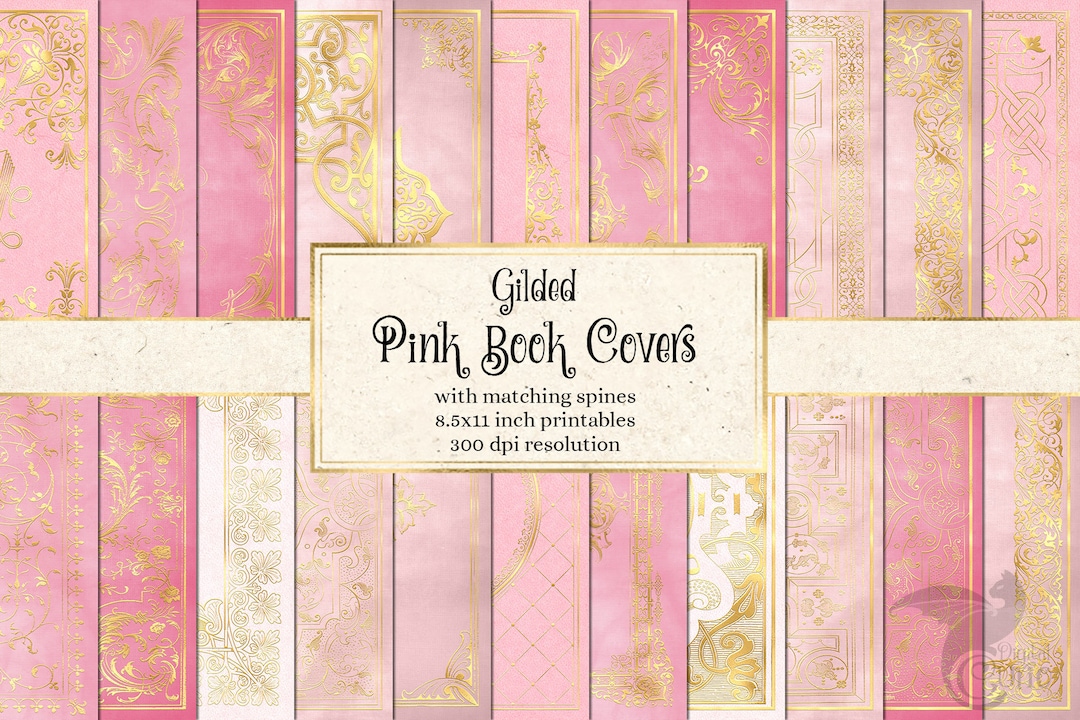 Gilded Pink Book Covers, Ornate Journal Pages (digital Download) - Etsy