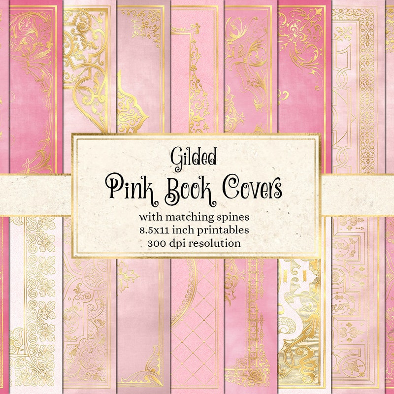 Pink and Gold Covers Books - Etsy