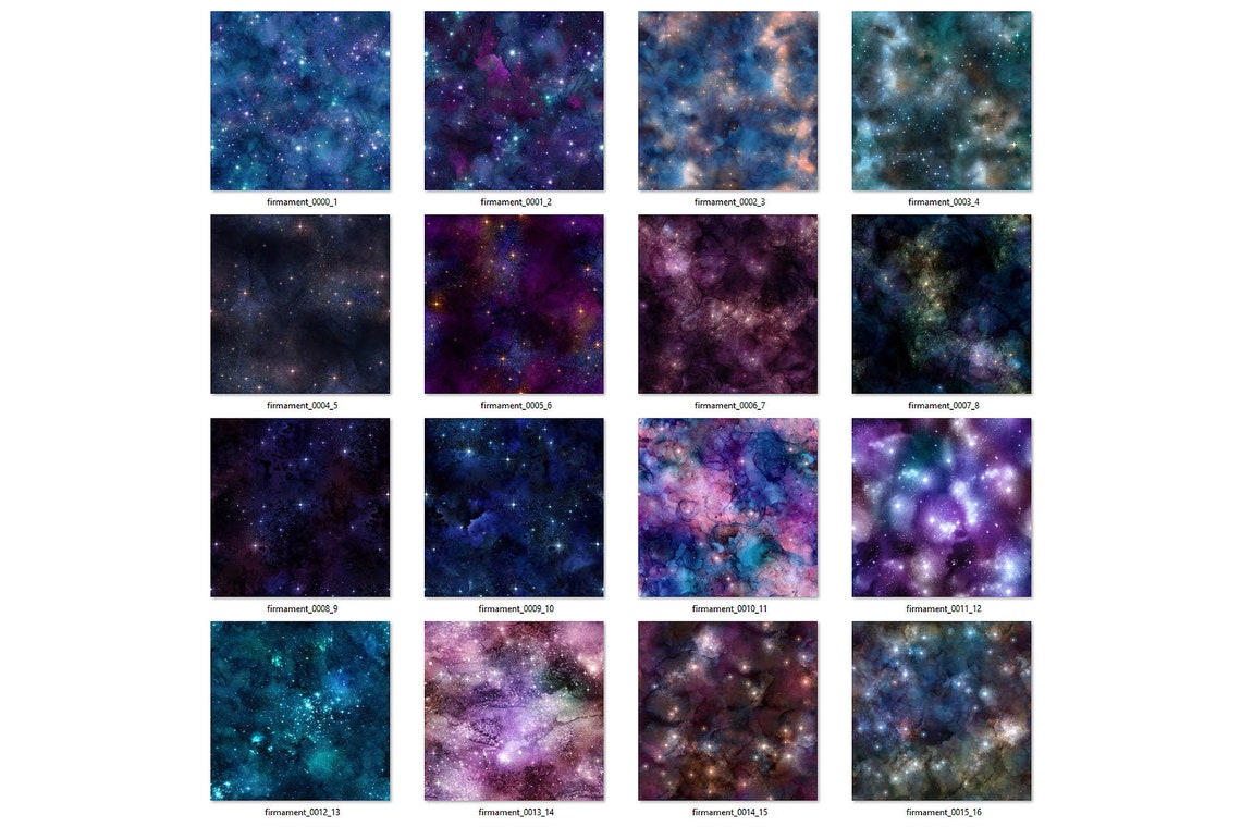 Starry Galaxy Digital Paper, Seamless Watercolor Star Backgrounds ...
