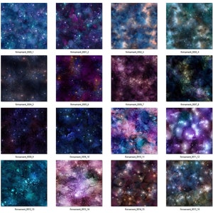 Starry Galaxy Digital Paper, Seamless Watercolor Star Backgrounds ...